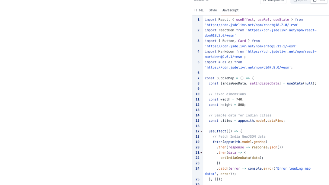 How to Pass Dynamic Variables to Custom Widgets in Appsmith? | Appsmith Community Portal